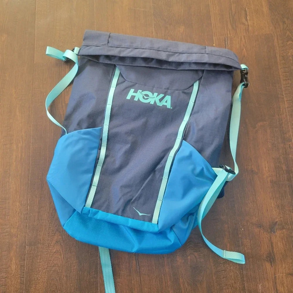 Hoka | Bags | New Hoka One One Blue Backpackgym Bag Shoe Bag Adjustable ...